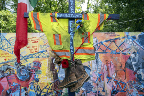 Memorial dedicated to victims of Key Bridge collapse is vandalized ...